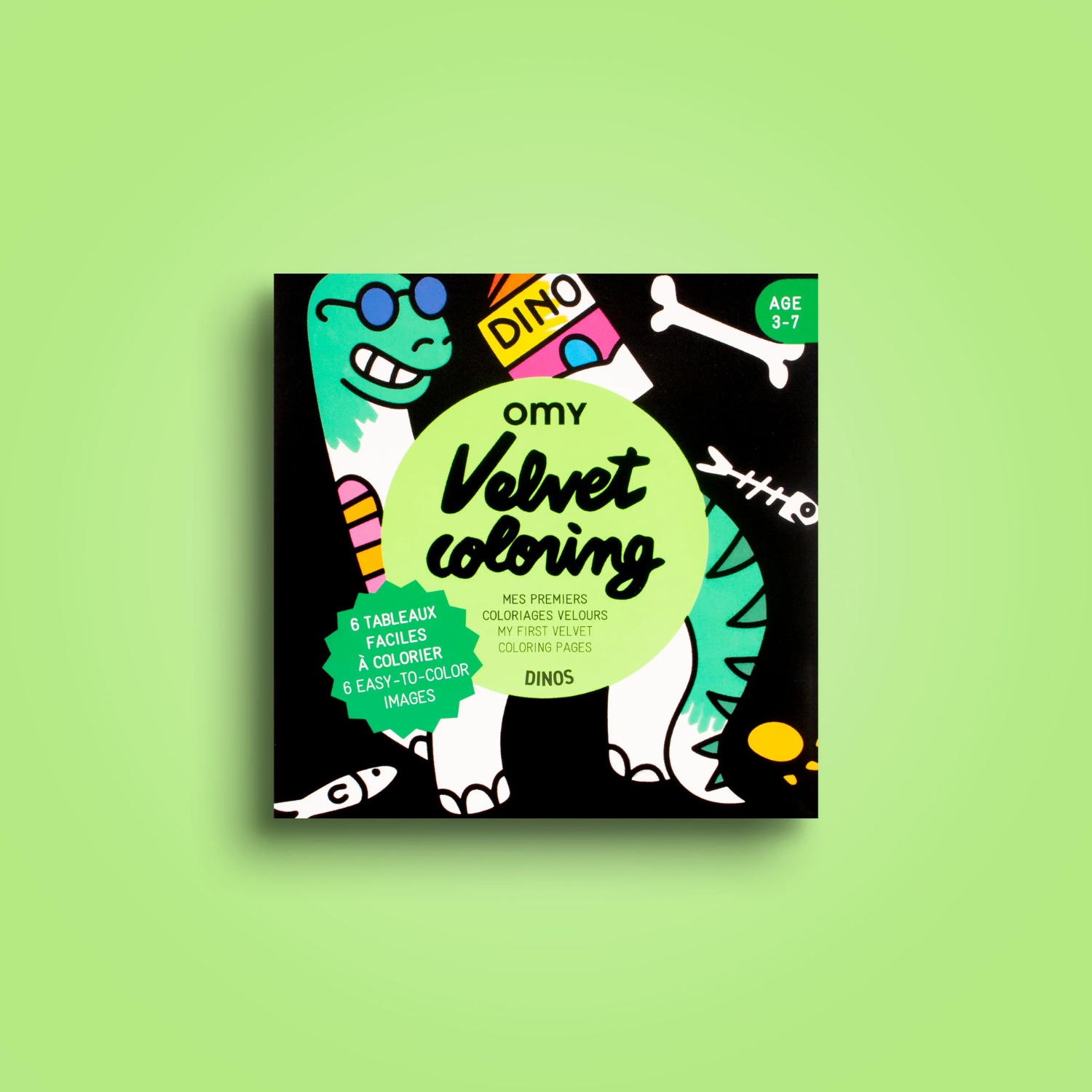 Coloriage Velours « Dino » - Petit Aime